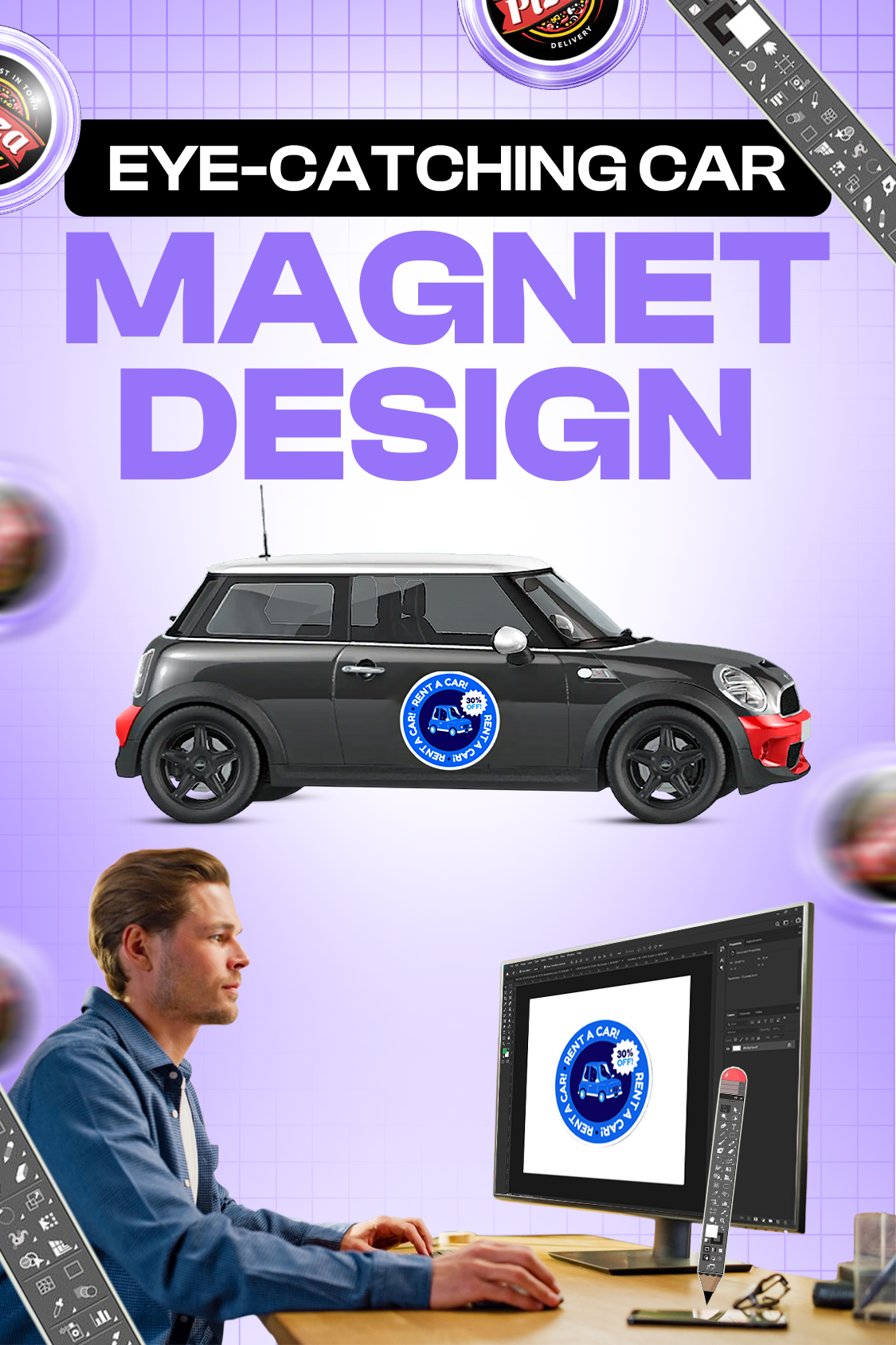 Custom Car Magnets - Eye-Catching Designs | UPPER END